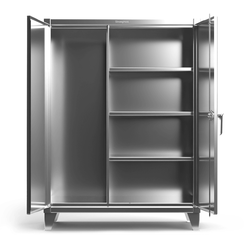Extreme Duty 12 GA Stainless Steel Cabinets | Strong Hold