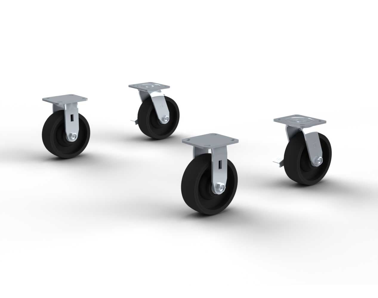 Heavy Duty Industrial Partition Casters | Strong Hold
